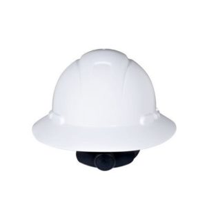 3M H-801R Full Brim Hard Hat, White 4-Point Ratchet Suspension - Safety ...